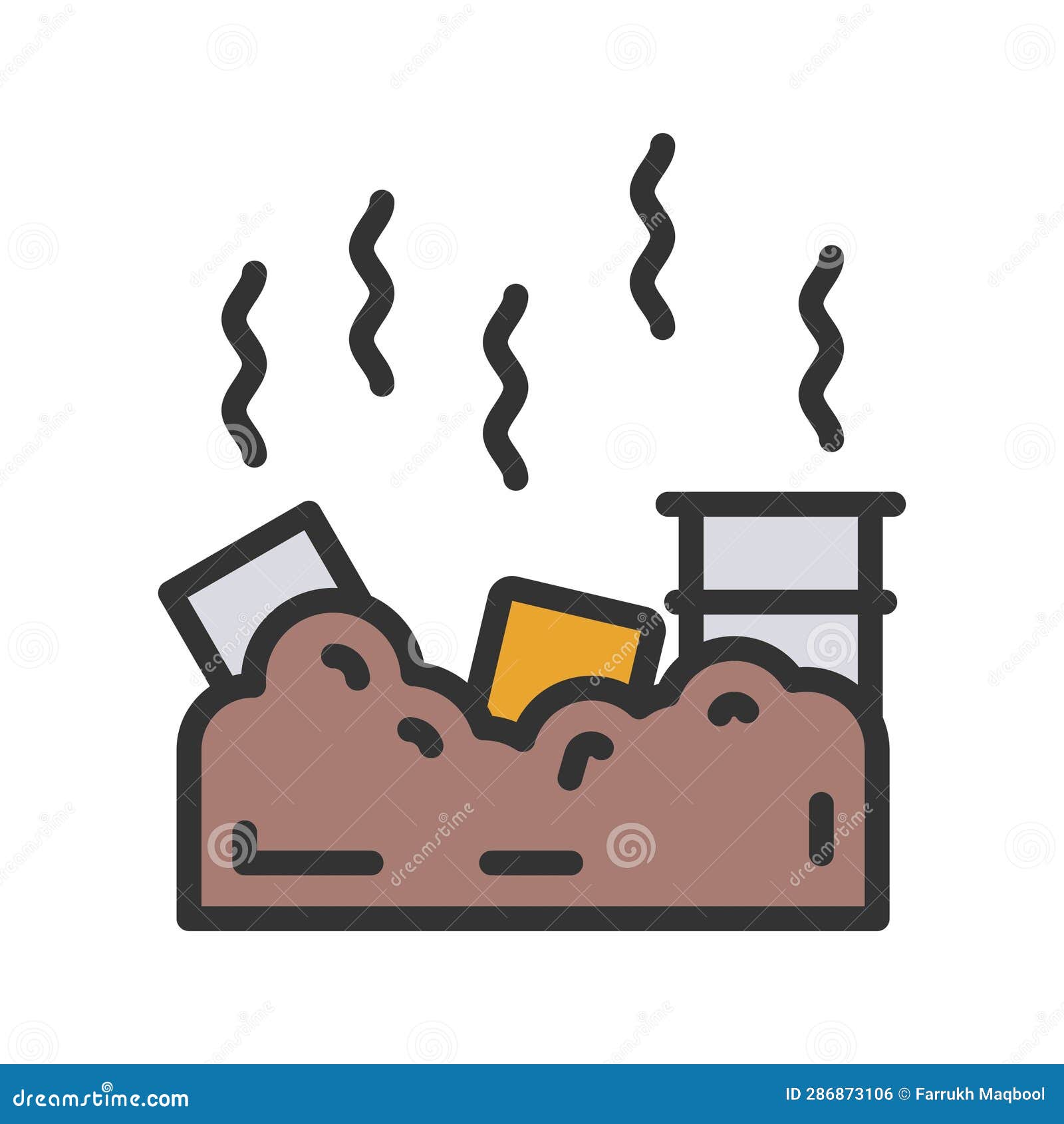 Landfill Icon Image. stock vector. Illustration of concept - 286873106