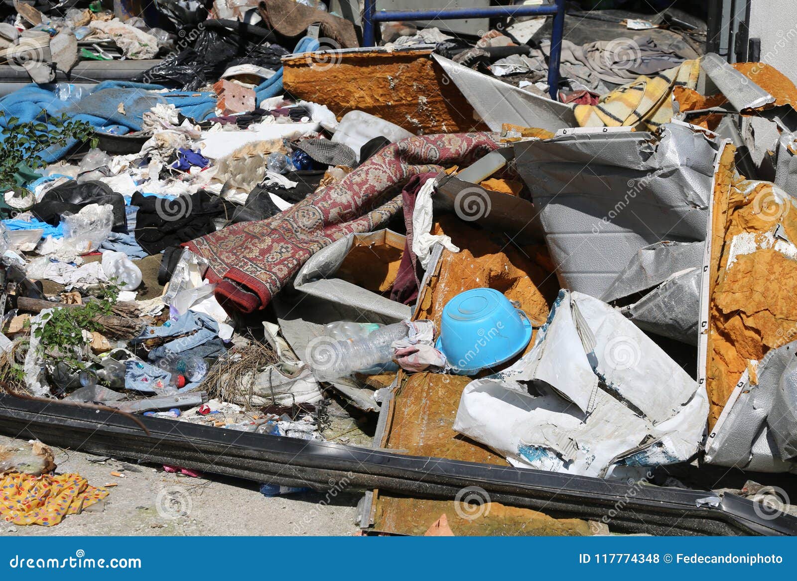 Landfill with Many Broken Objects Stock Photo - Image of junkyard ...