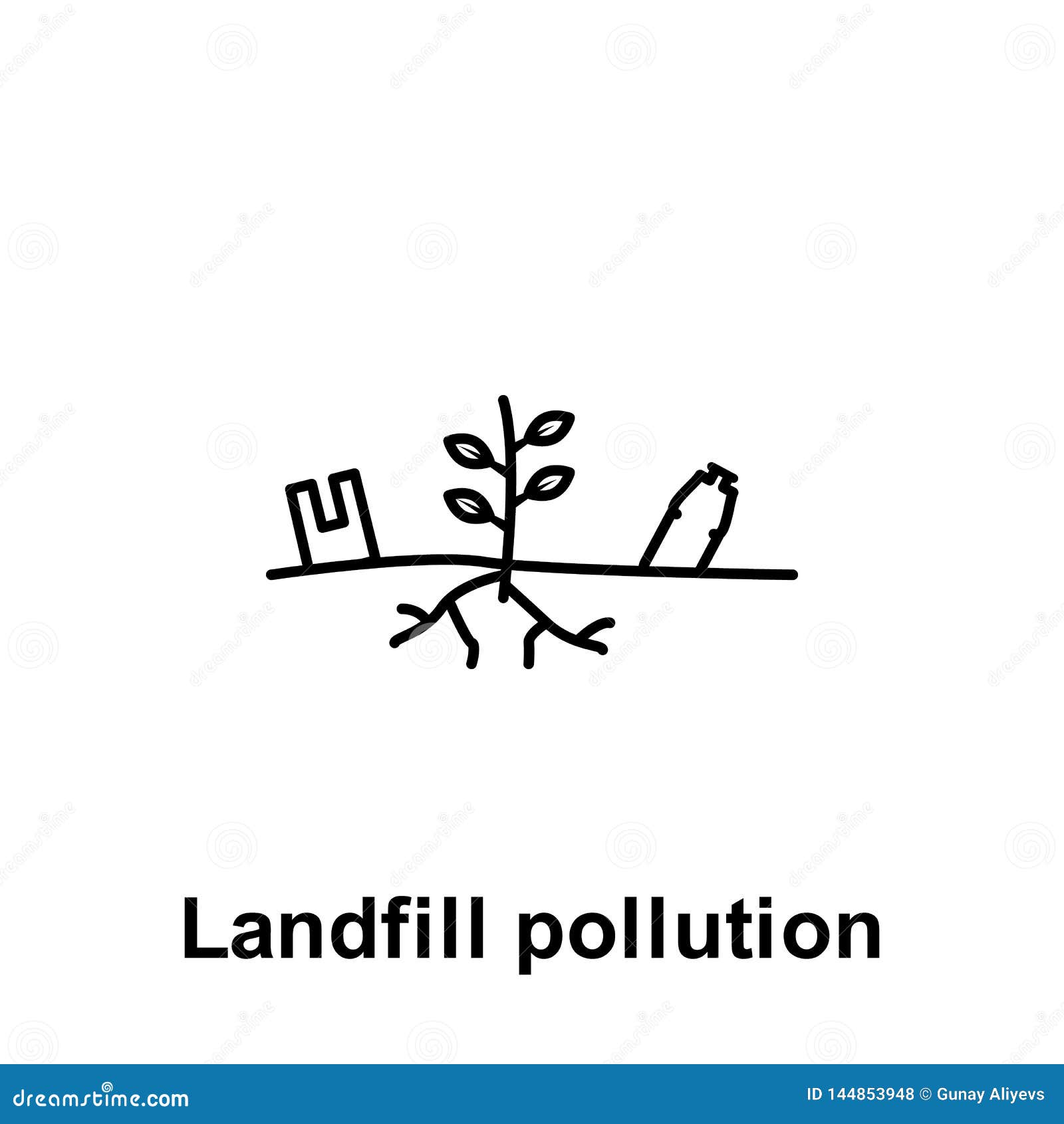 Landfill Pollution, Bottle Icon. Element of Pollution Problems Icon ...