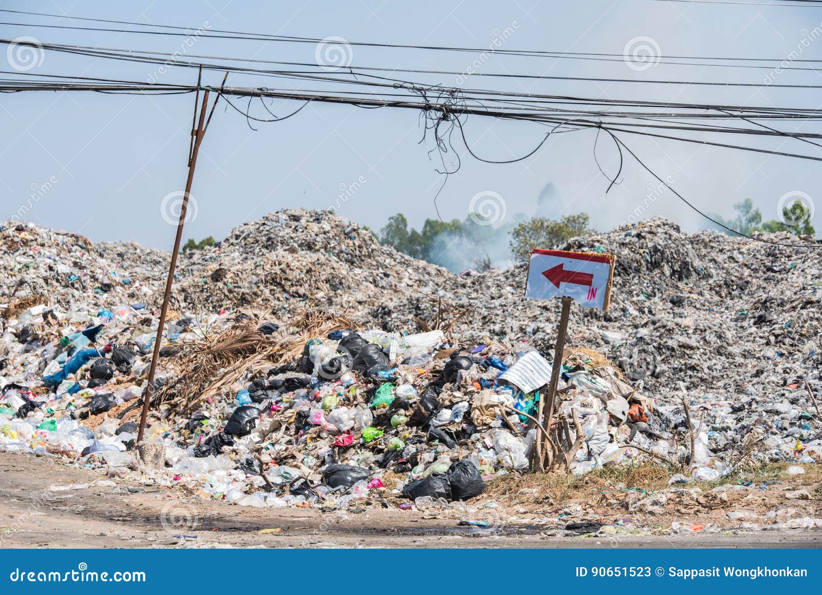 Landfill site,toxic waste stock image. Image of plastic - 90651523