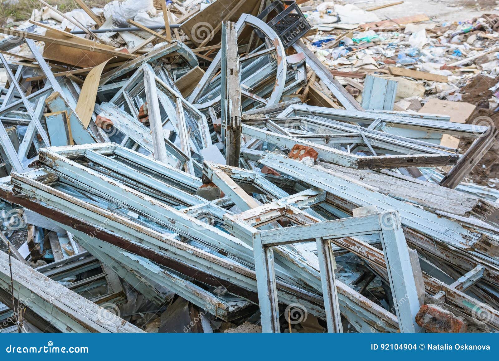 Landfill waste close up stock photo. Image of disposal - 92104904