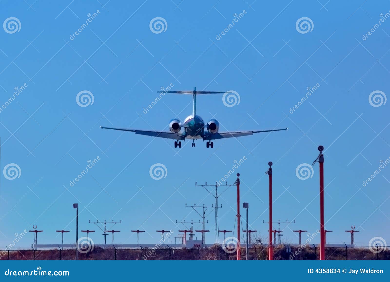 Landing stock photo. Image of land, rail, localizer, light - 4358834