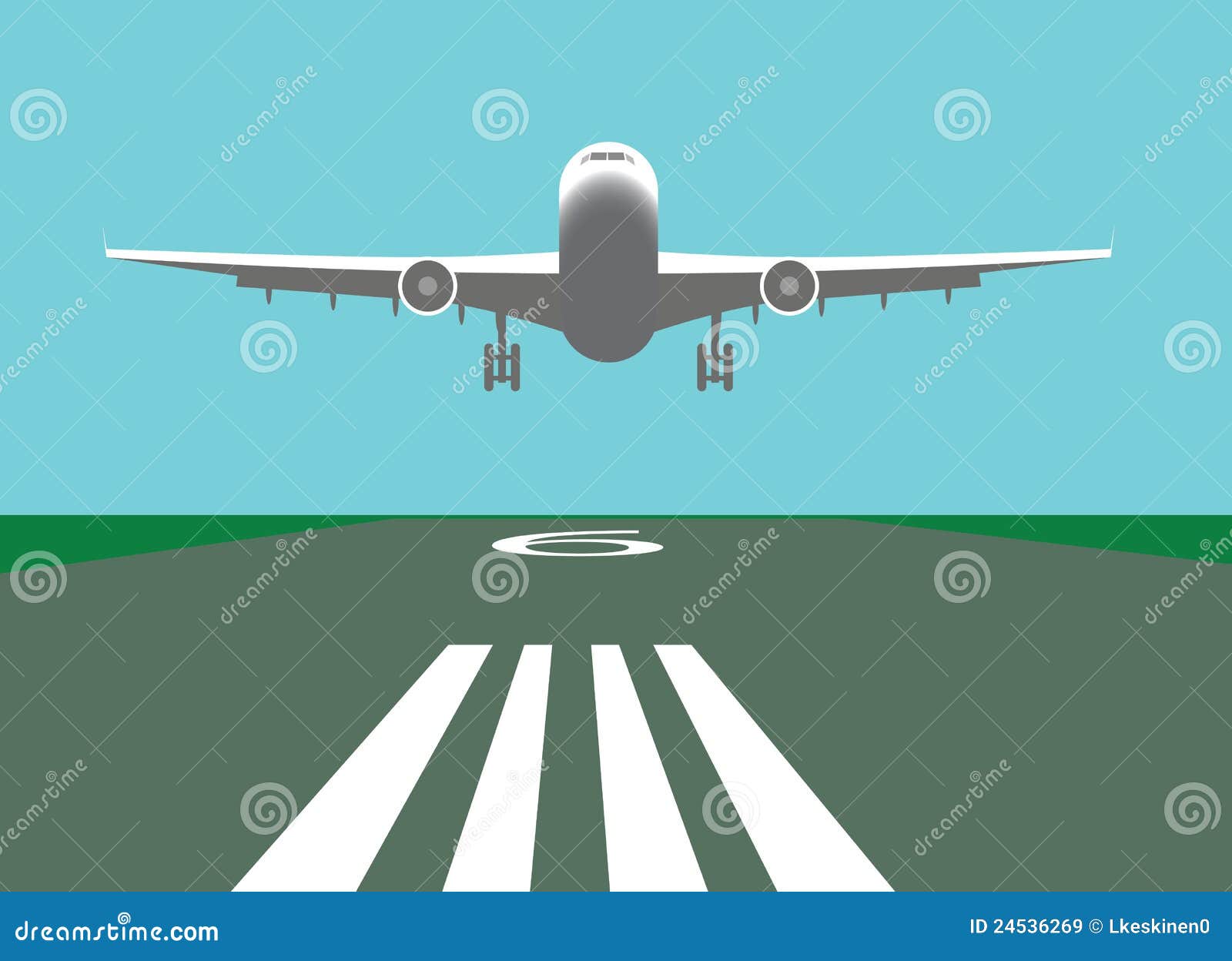 Landing aircraft stock vector. Illustration of travel - 24536269