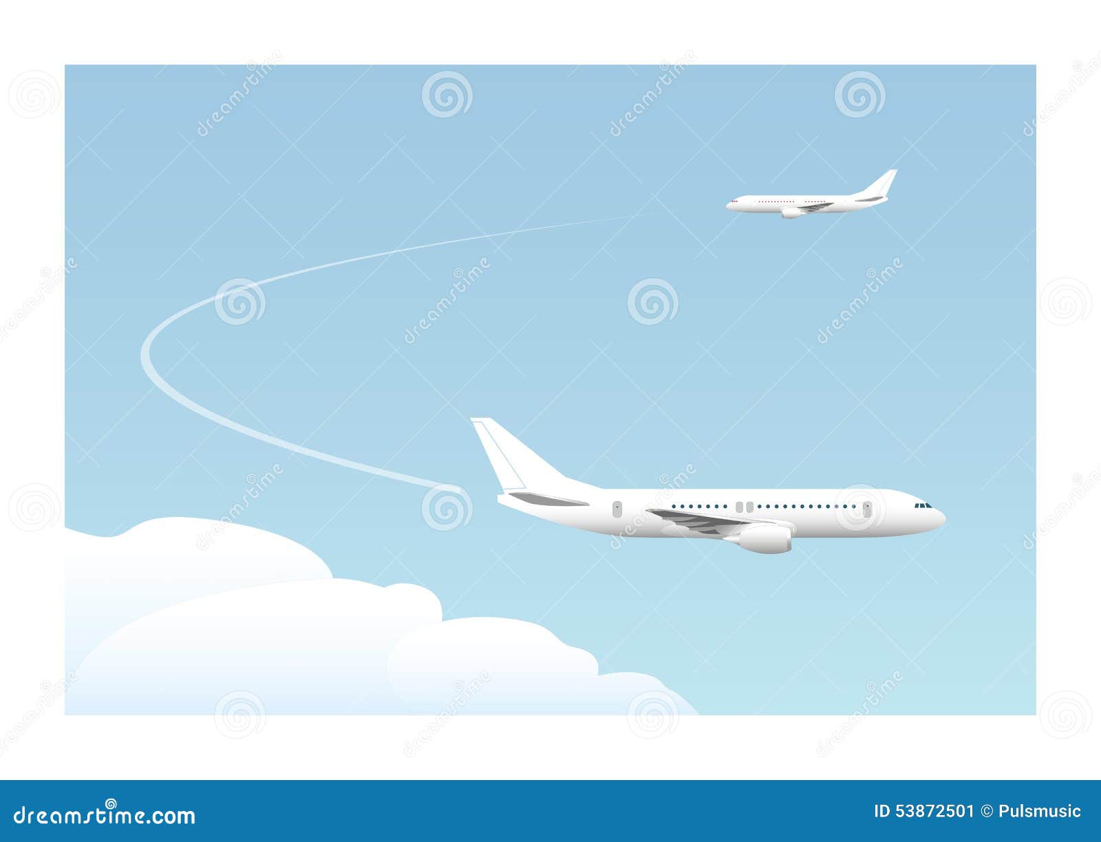 Landing approach stock vector. Illustration of high, lifting - 53872501