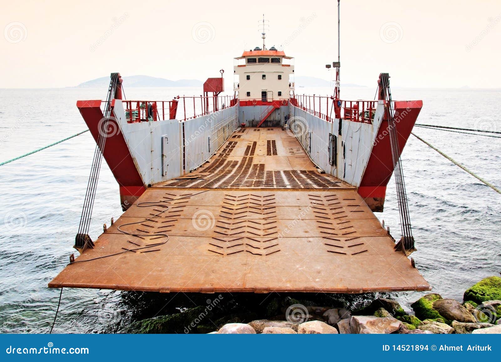 Landing Craft Ready for Load Stock Photo - Image of anchored ...