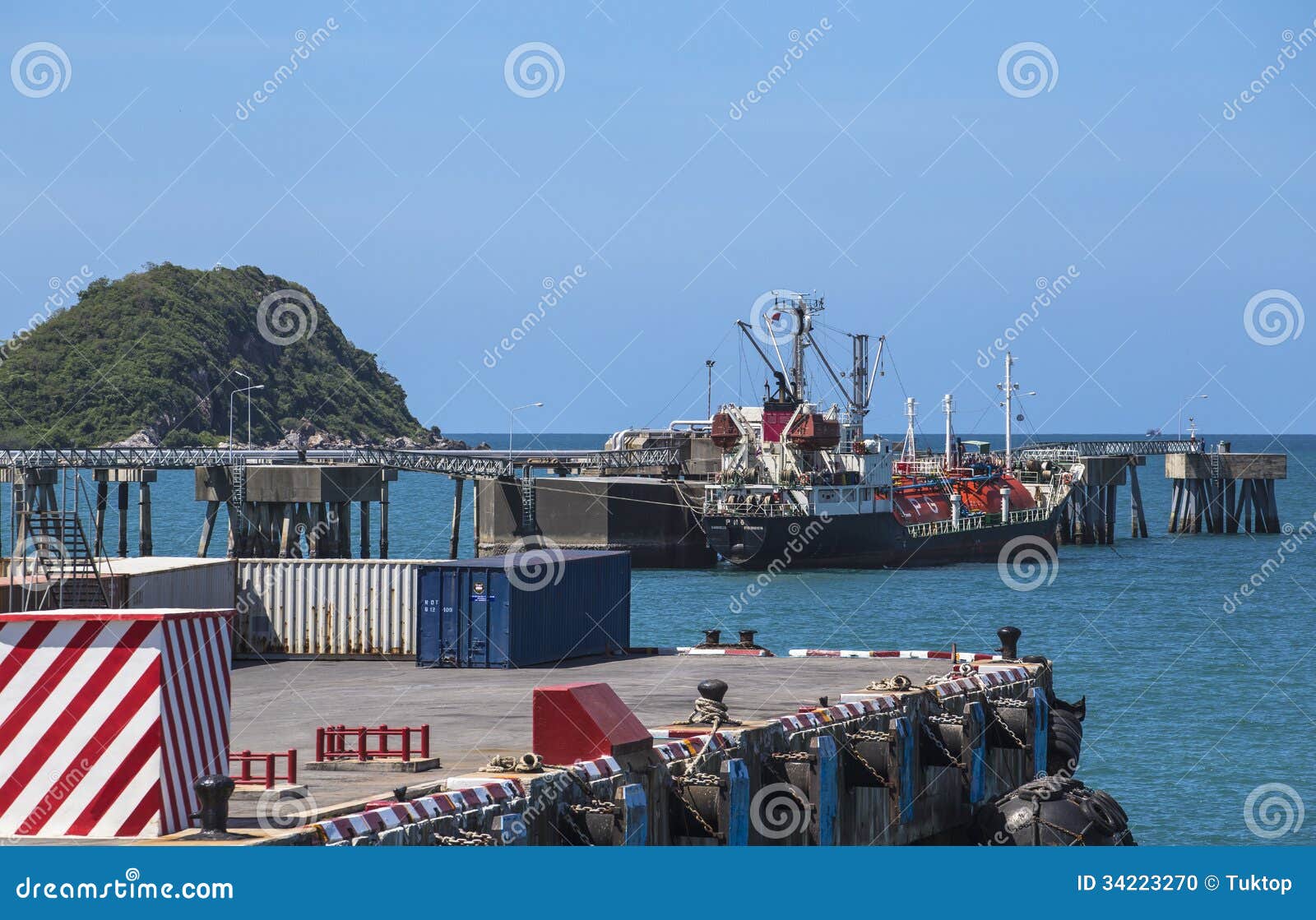 Landing Dock for General Cargo Ship Stock Photo - Image of industry ...