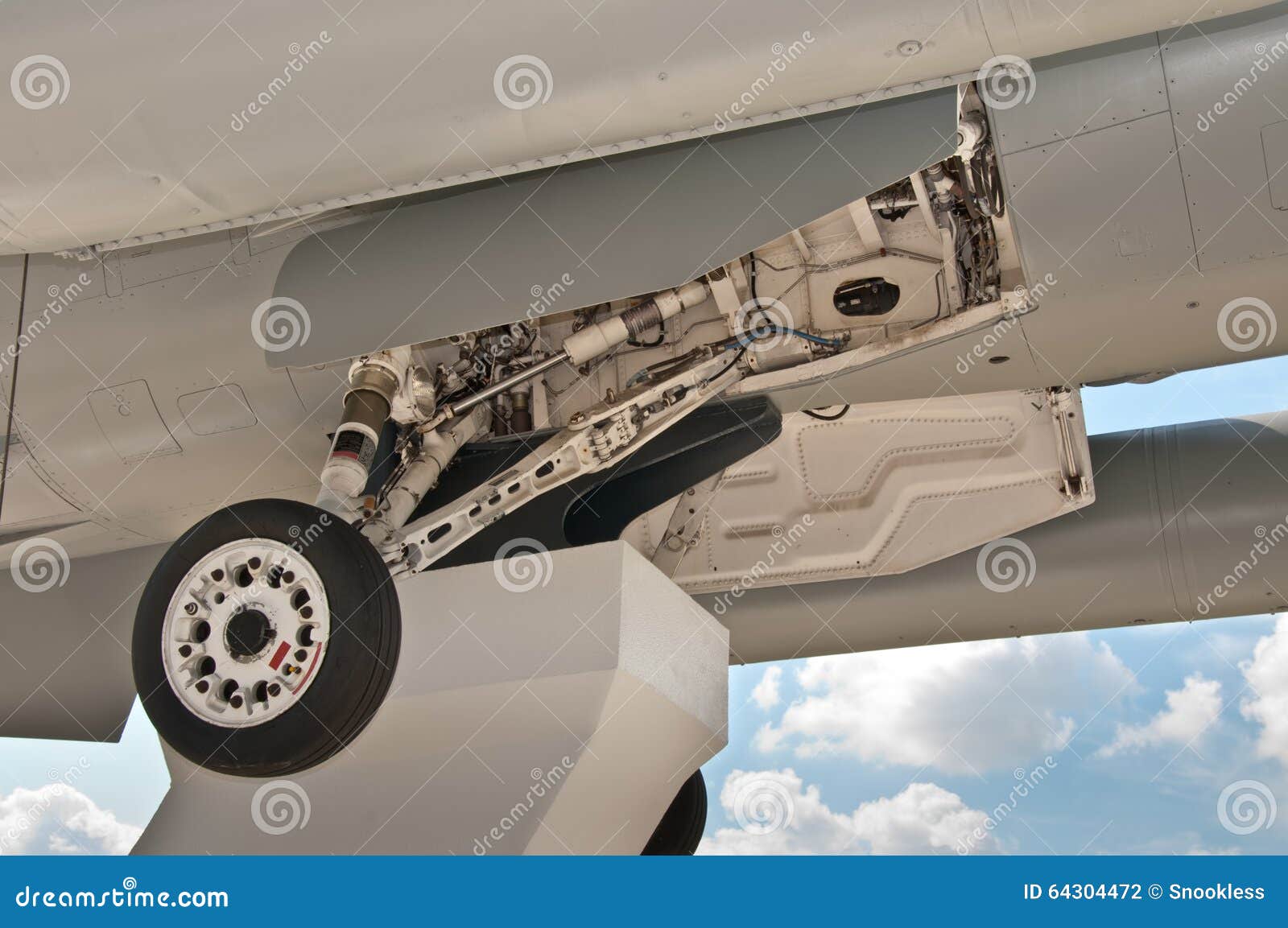 Landing Gear stock photo. Image of airplane, underneath - 64304472