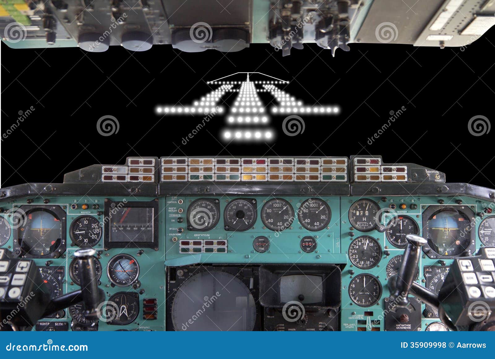 Landing lights stock photo. Image of aircraft, depart - 35909998