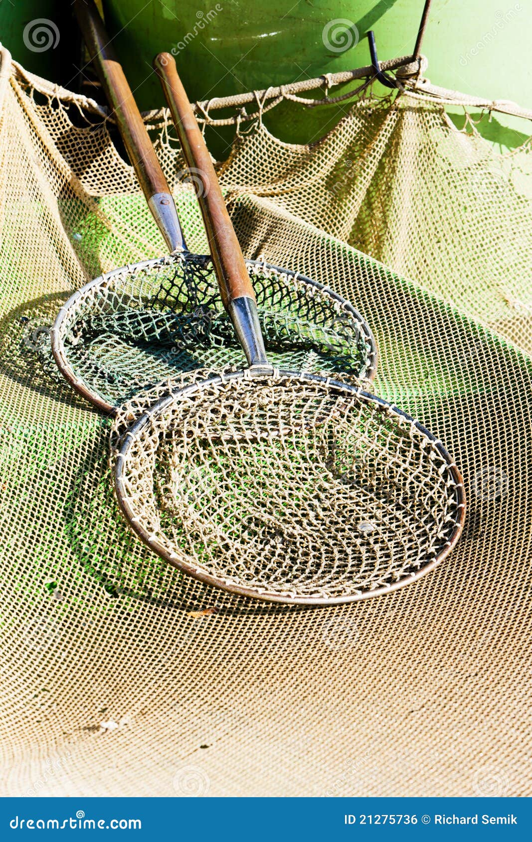 Landing nets stock photo. Image of outside, fishing, pond - 21275736