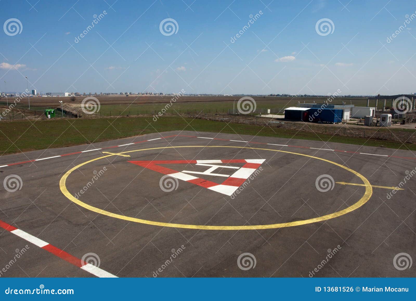 Landing pad stock photo. Image of emergency, painted - 13681526
