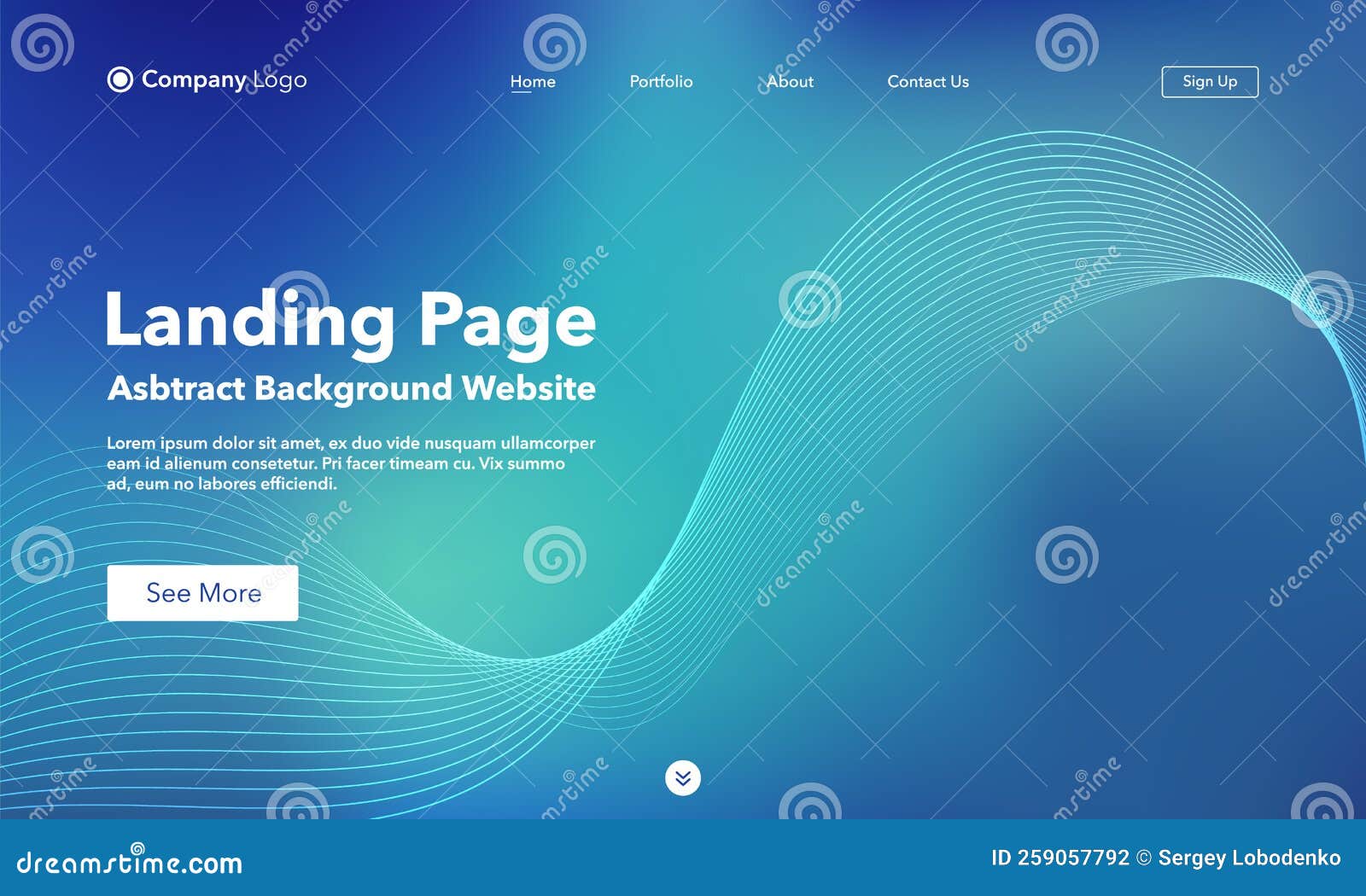 Landing Page. Abstract Background Website. Template for Websites, or ...