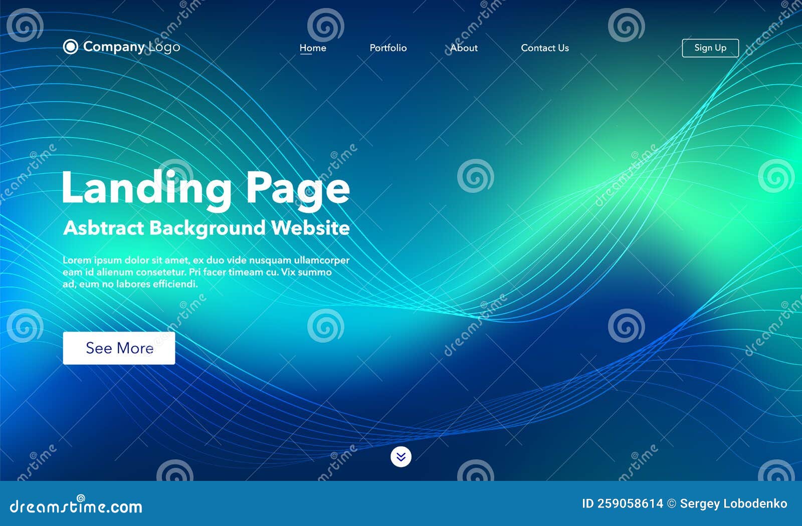 Landing Page. Abstract Background Website. Template for Websites, or ...