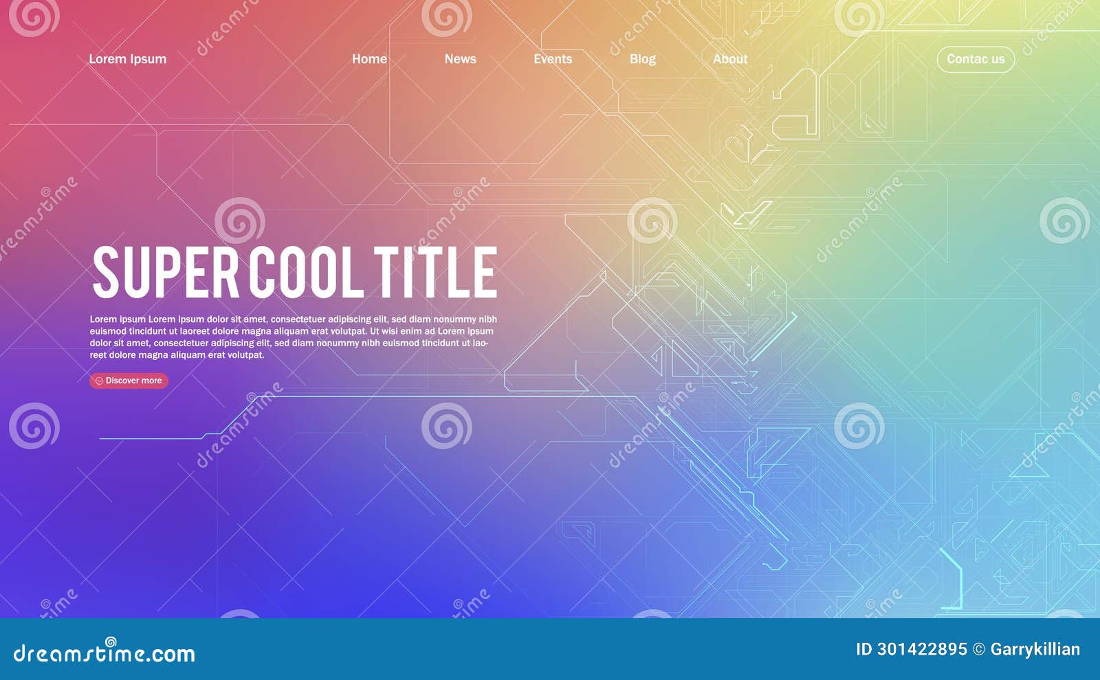 Landing Page Abstract Design with Big Data. Template for Website or App ... Landing Page Abstract Design with Big Data. Template for Website or App ...