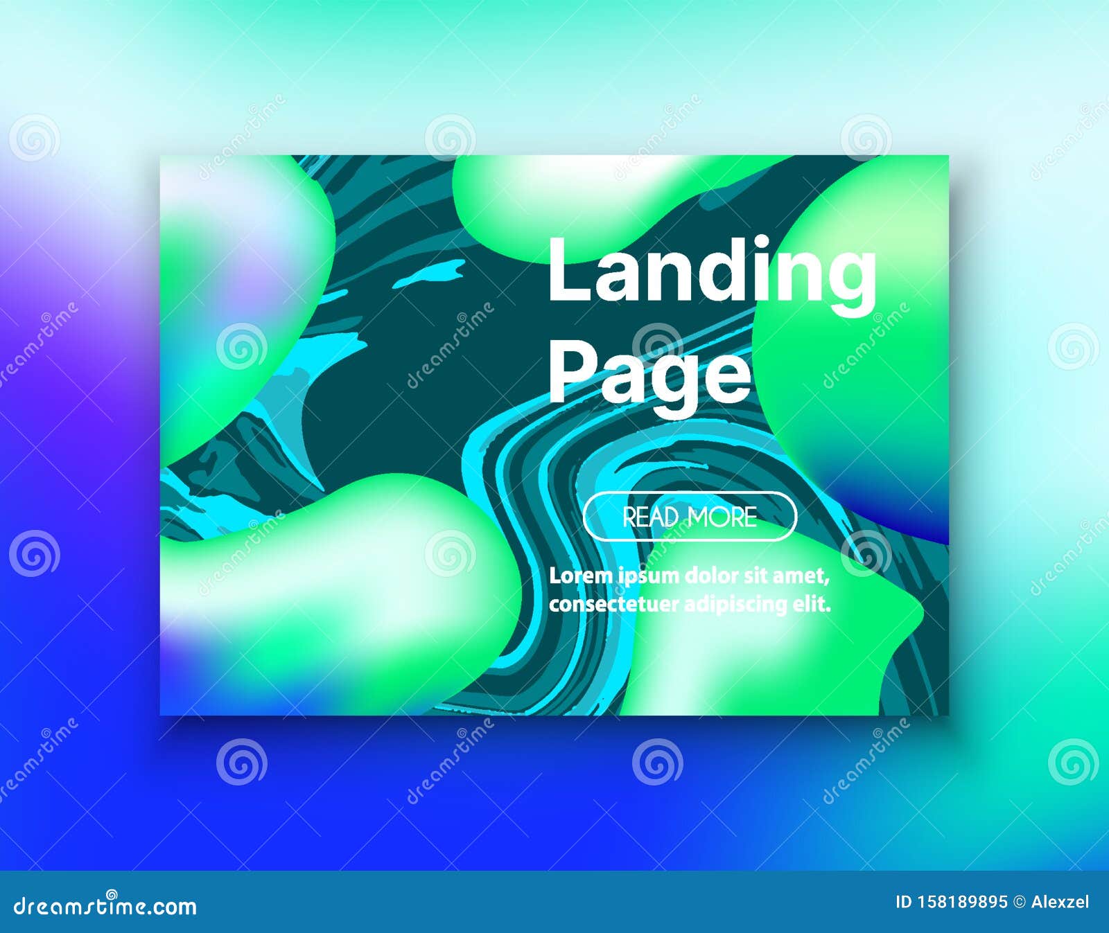 Landing Page Background Style Liquid Stock Vector - Illustration of ...