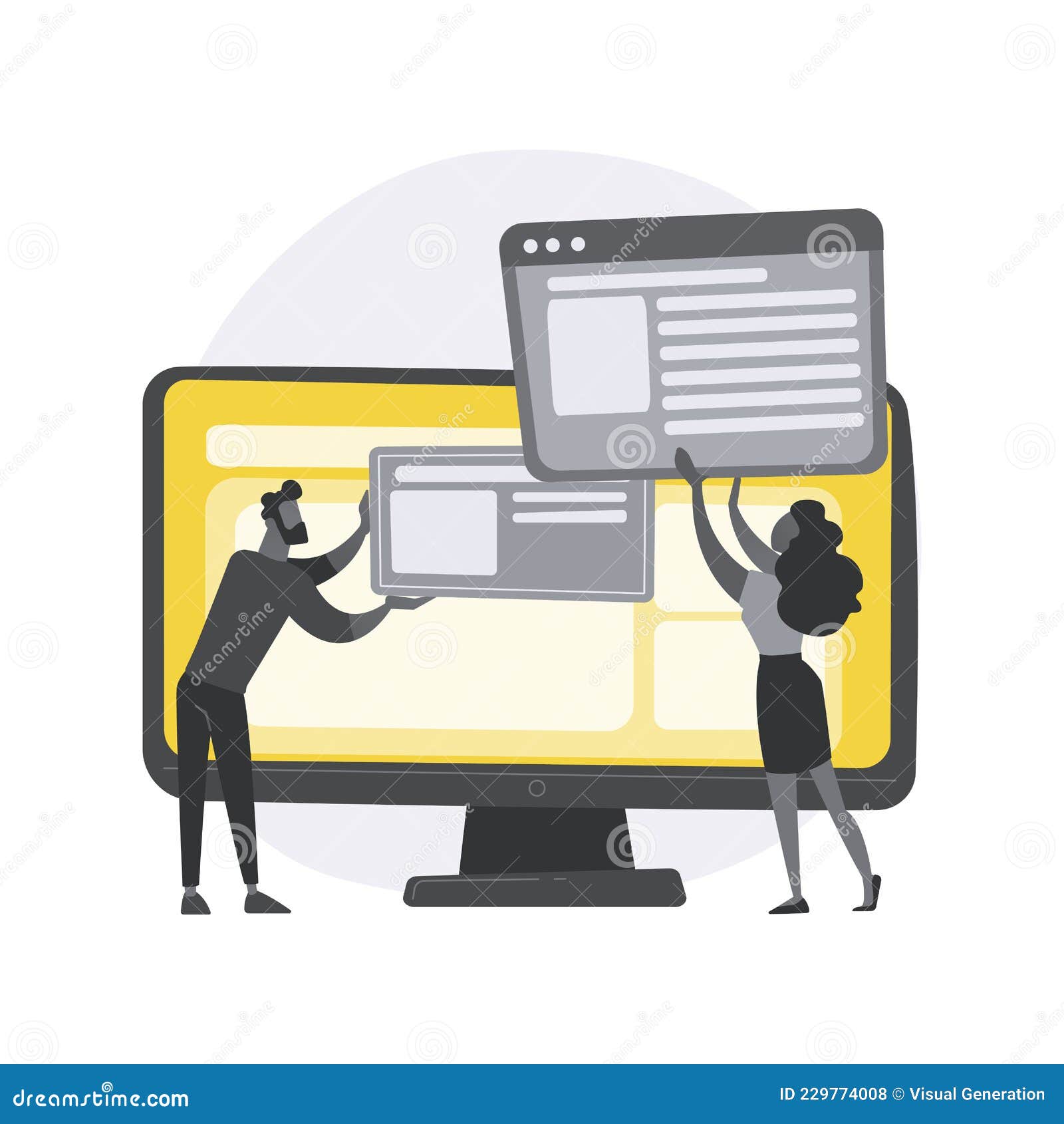 Landing Page Creation Abstract Concept Vector Illustration. Stock ... Landing Page Creation Abstract Concept Vector Illustration. Stock ...