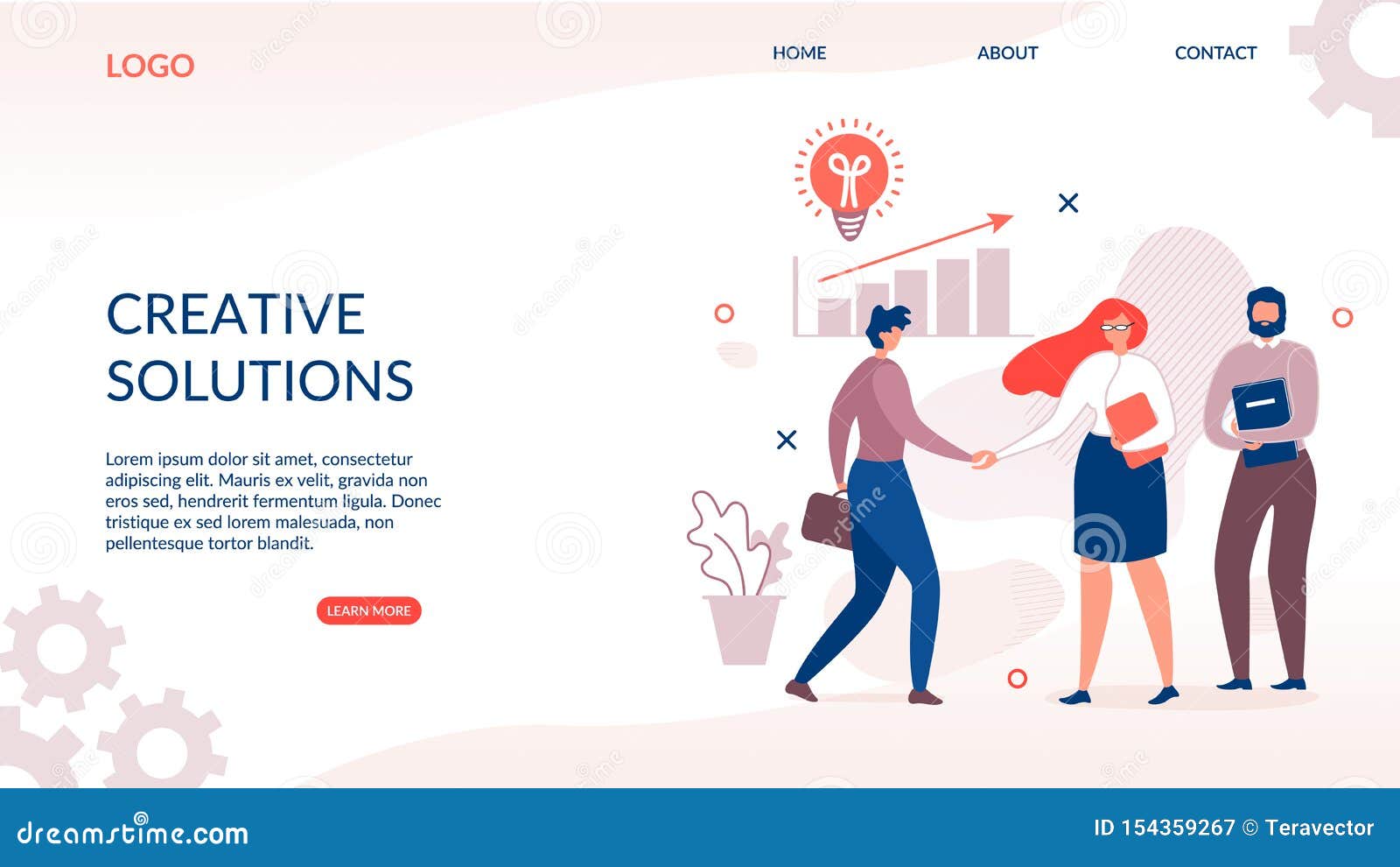 Landing Page for Creative and Innovative Solution Stock Vector ...