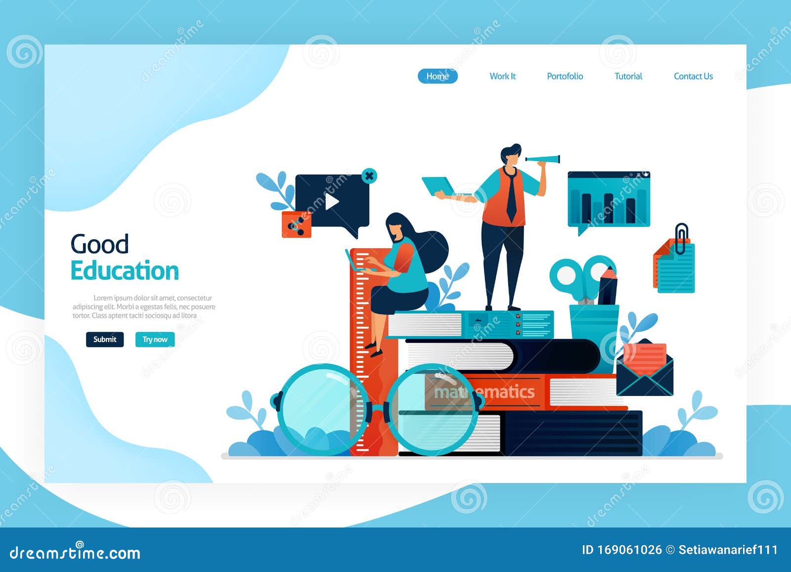 Landing Page Design of Good Education. System that Make Student Better ...