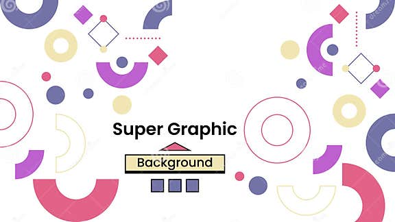 Landing Page Geometric Super Graphic Template Vector Stock Illustration ...