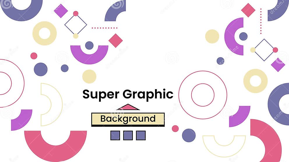 Landing Page Geometric Super Graphic Template Vector Stock Illustration ...