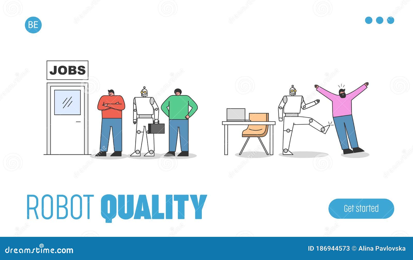 Robotic Workers Loading Cardboard Boxes Hi-tech Smart Factory Robot ...