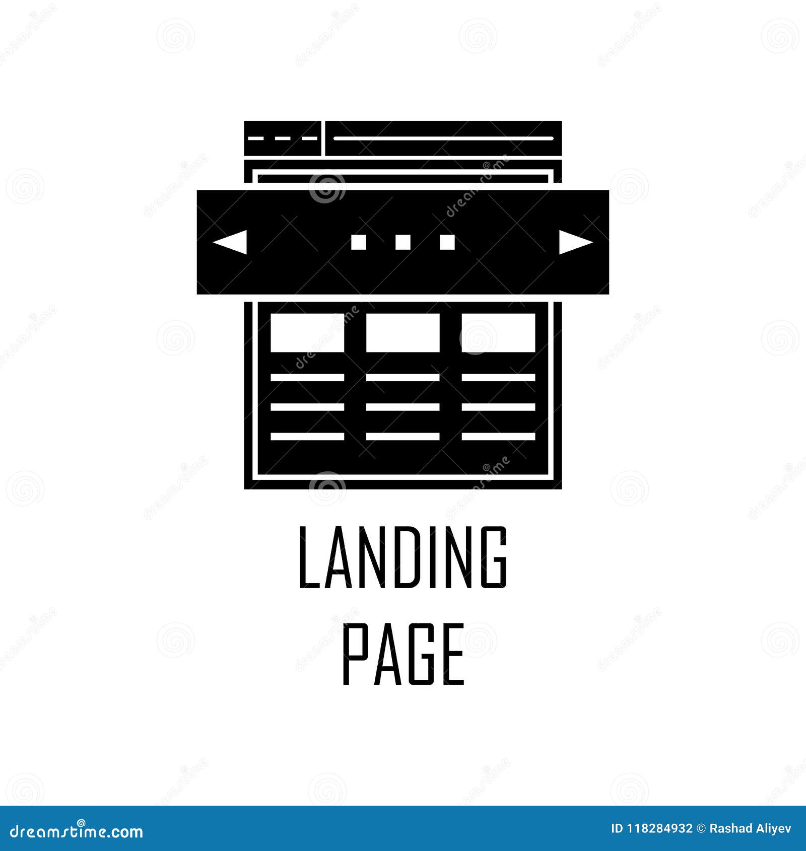 Landing Page Icon. Element of Web Development for Mobile Concept and ...