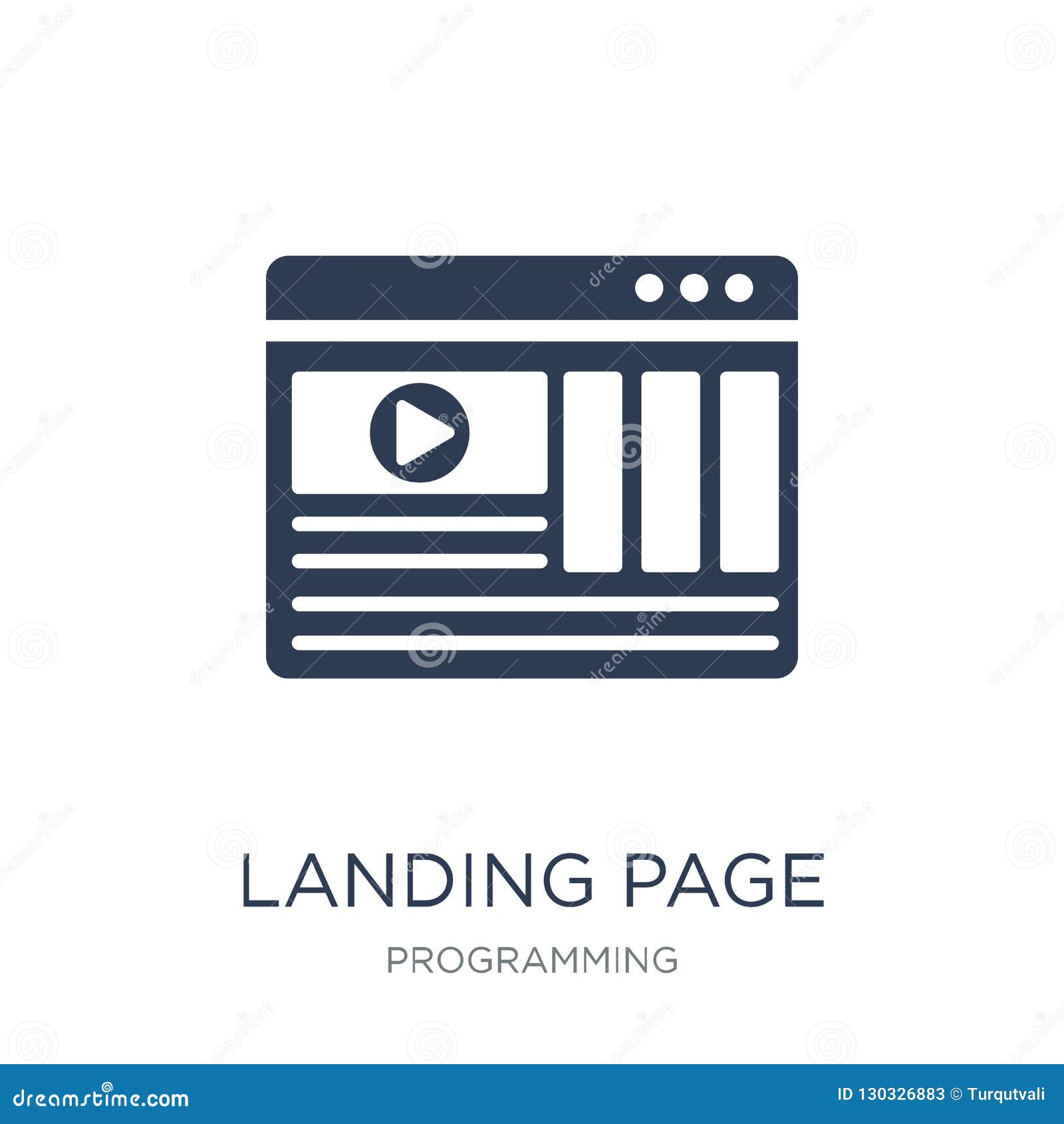 Landing Page Icon. Trendy Flat Vector Landing Page Icon on White Stock ... Landing Page Icon. Trendy Flat Vector Landing Page Icon on White Stock ...