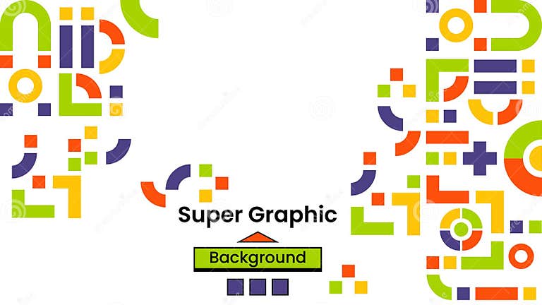 Landing Page Linear Super Graphic Abstract Style Shape Vector Stock ...