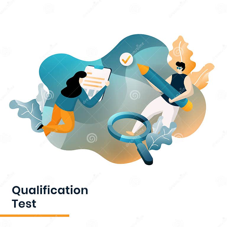 Landing Page Qualification Test Vector Illustration Modern Concept, Can ...