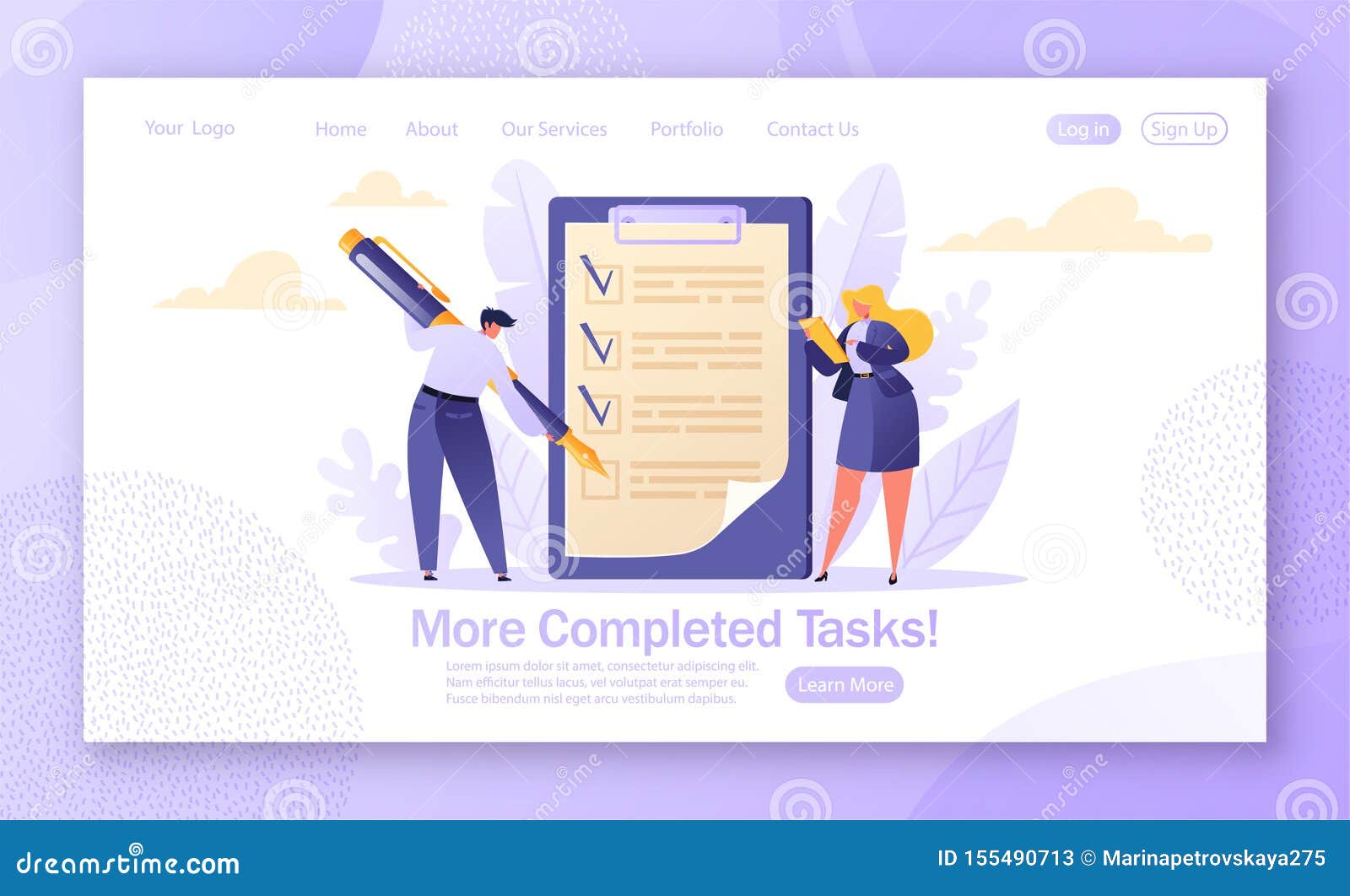 Planning Schedule Scenes. Cartoon People Make Timetables For Day Or ...