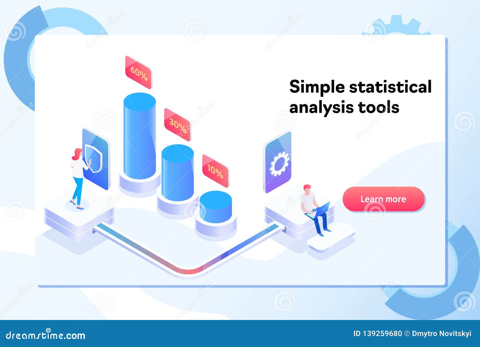 Landing Page Template of Charts and Analyzing Statistics Data ...