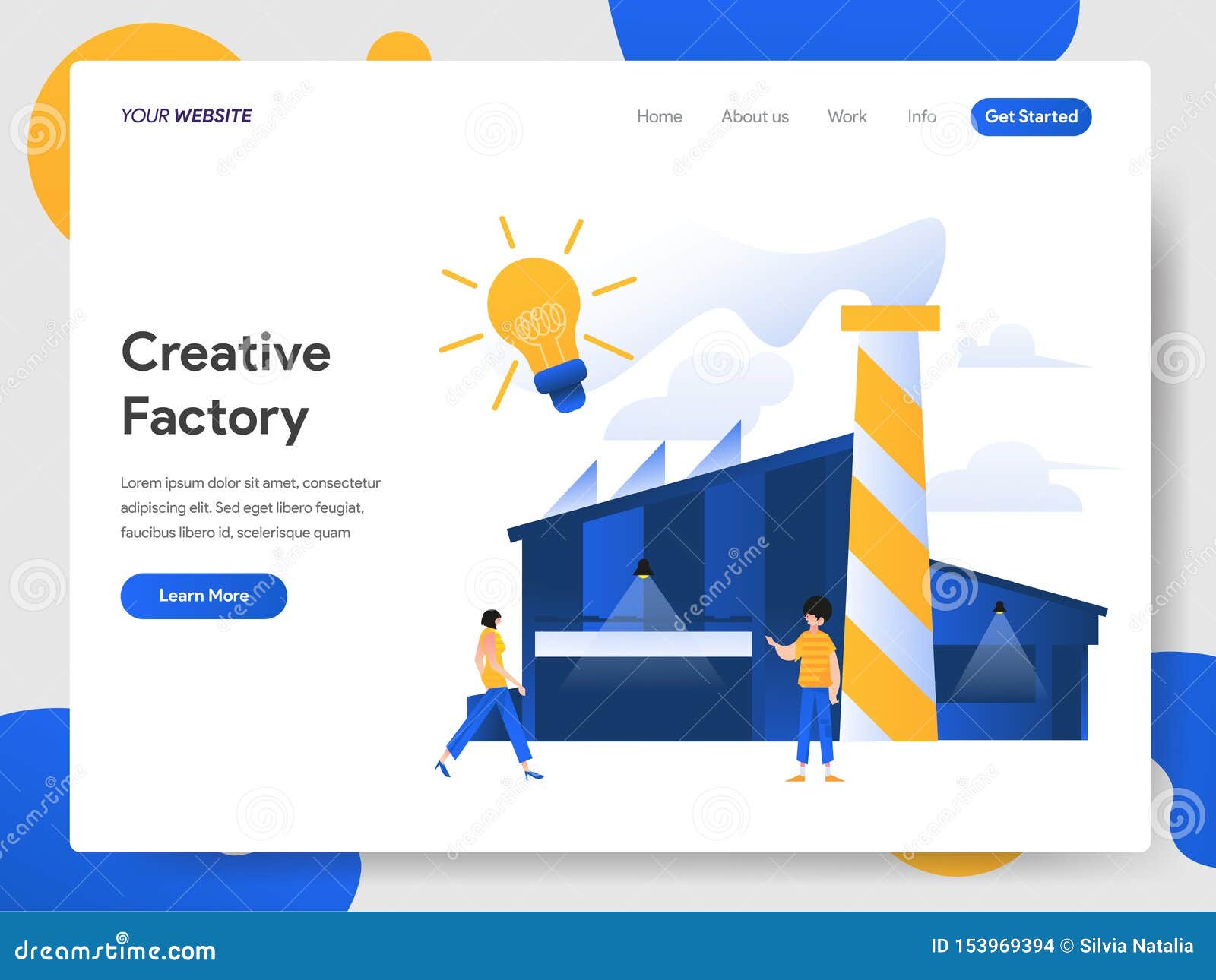 Landing Page Template of Creative Factory Illustration Concept. Modern ...