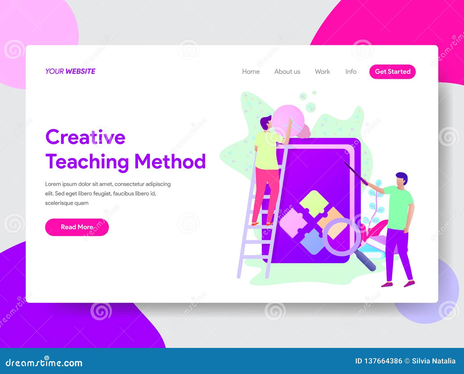 Landing Page Template of Creative Teaching Method Illustration Concept ...
