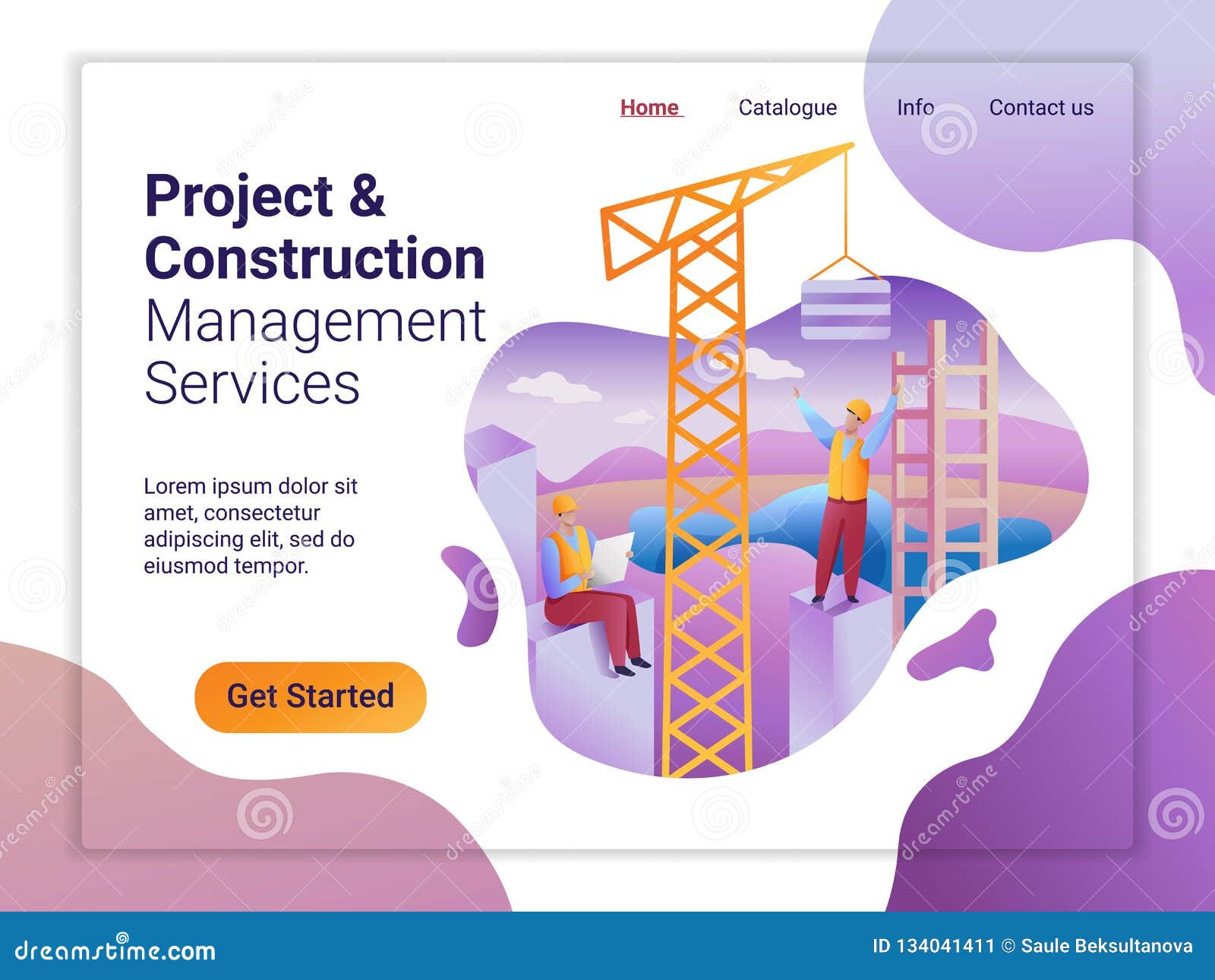 Landing Page Template of Project and Construction Managment Service ...