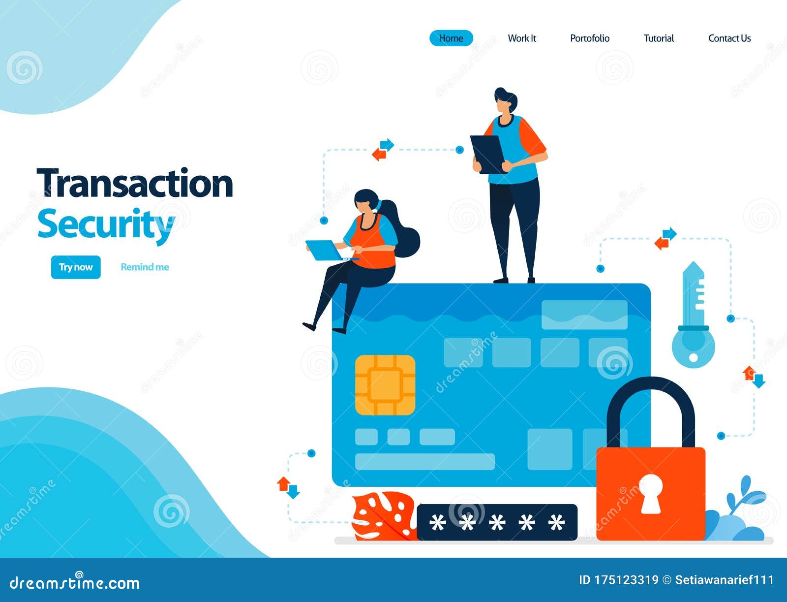 Landing Page Template of Secure Transactions Using Credit Cards and ...