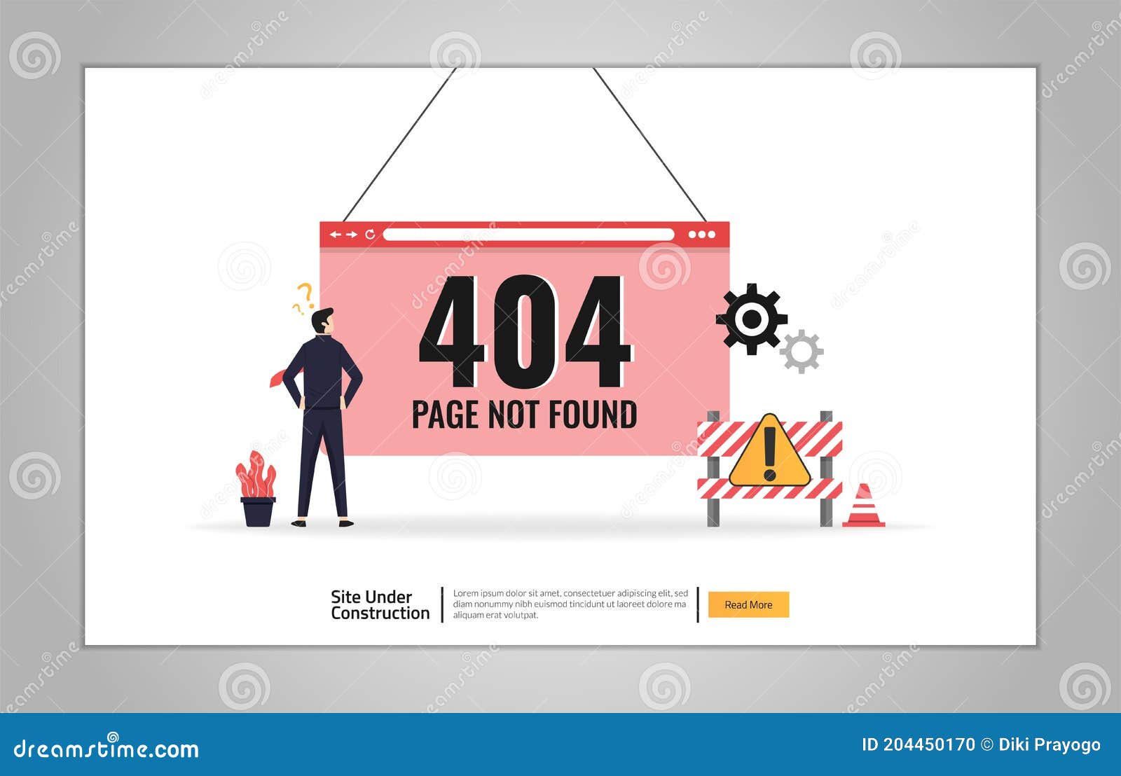 Landing Page Template of Site is Under Construction Concept ...