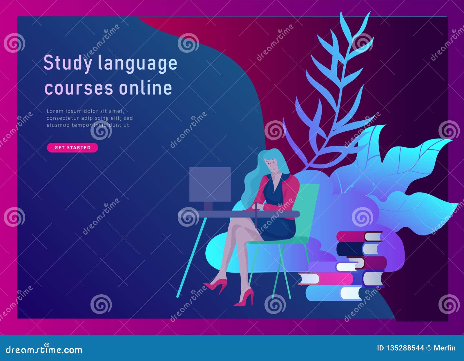 Landing Page Templates for Online Language Courses, Distance Education ...