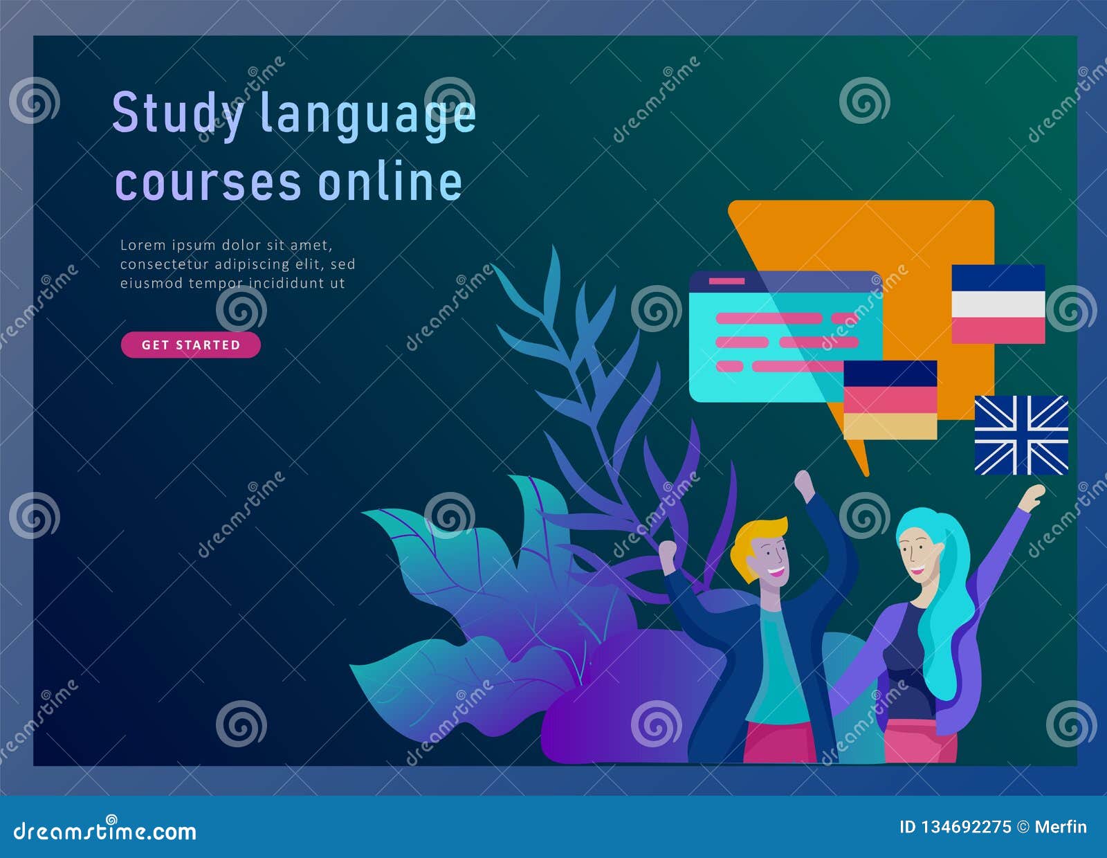 Landing Page Templates for Online Language Courses, Distance Education ...