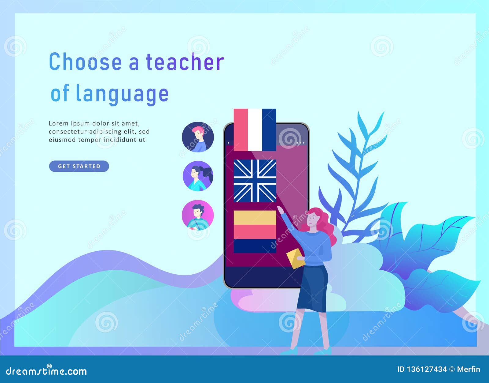 Landing Page Templates for Online Language Courses, Distance Education ...
