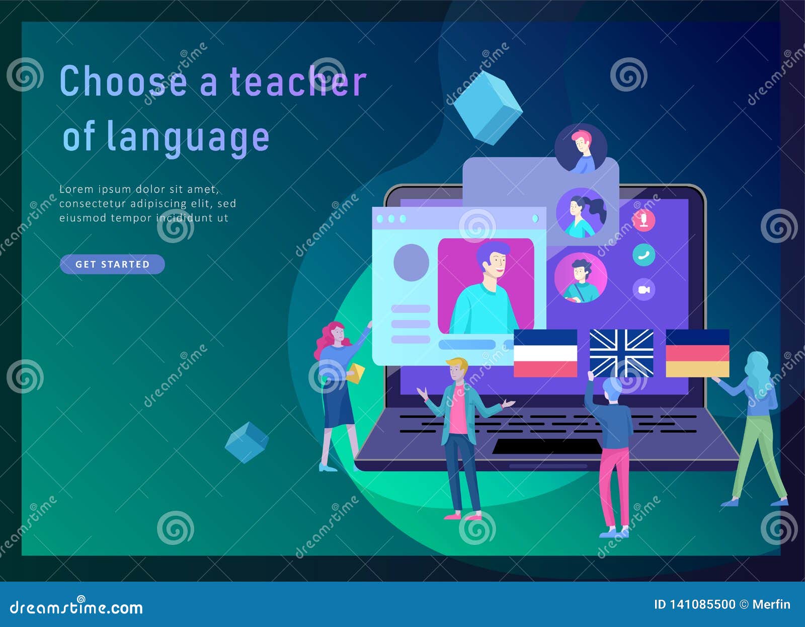 Landing Page Templates for Online Language Courses, Distance Education ...