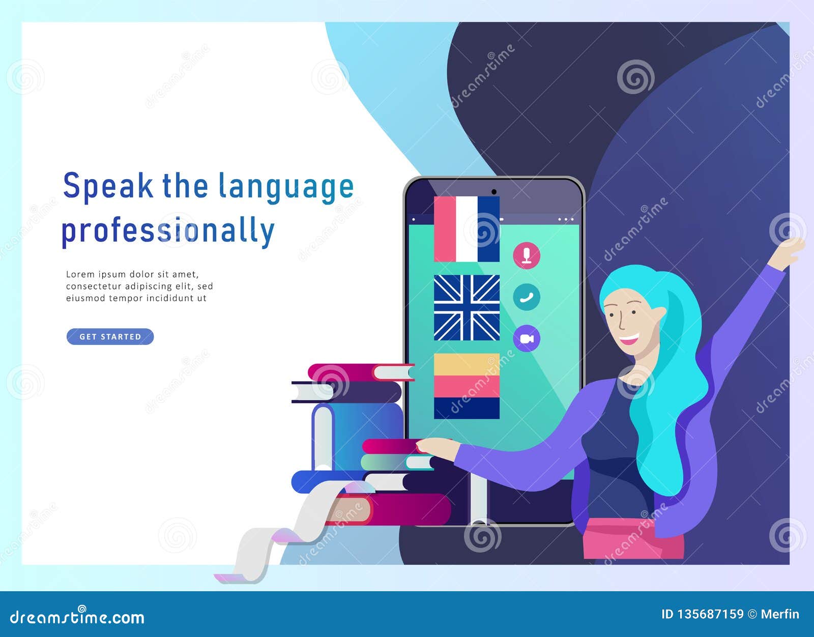 Landing Page Templates for Online Language Courses, Distance Education ...