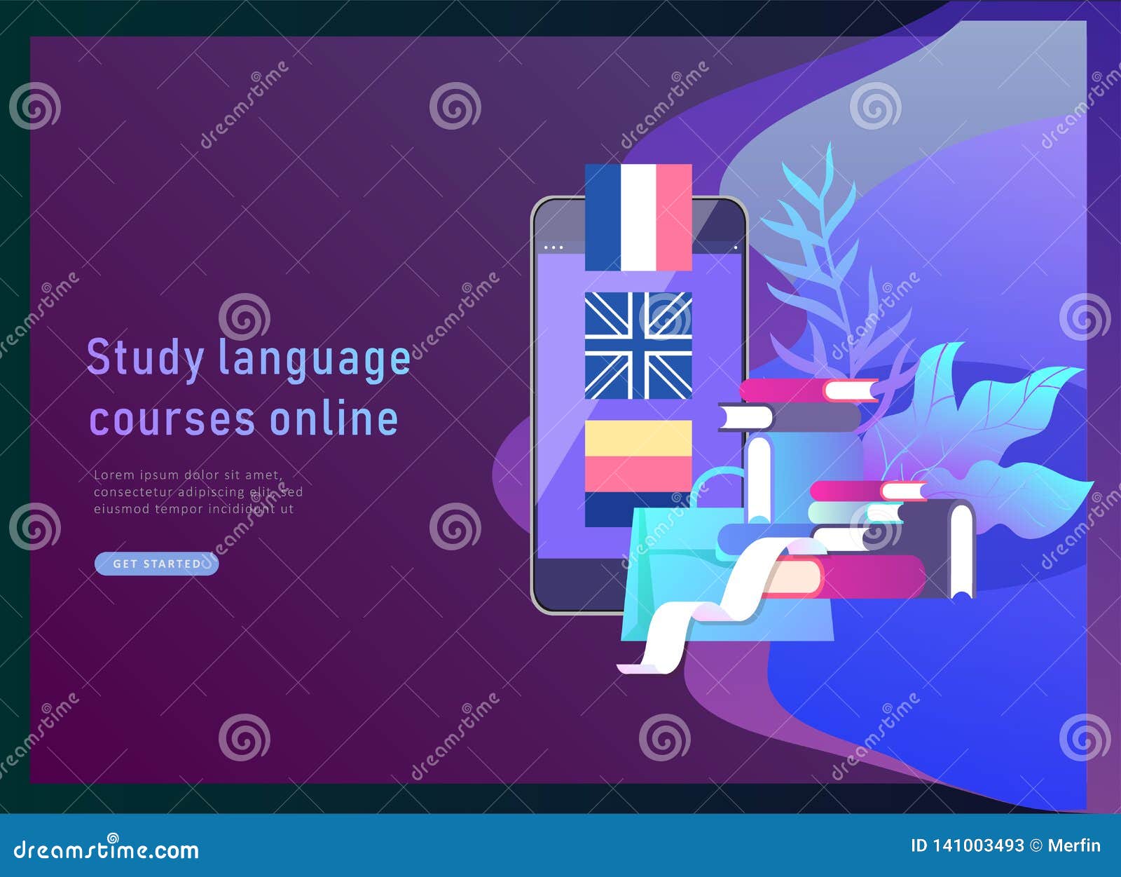 Landing Page Templates for Online Language Courses, Distance Education ...