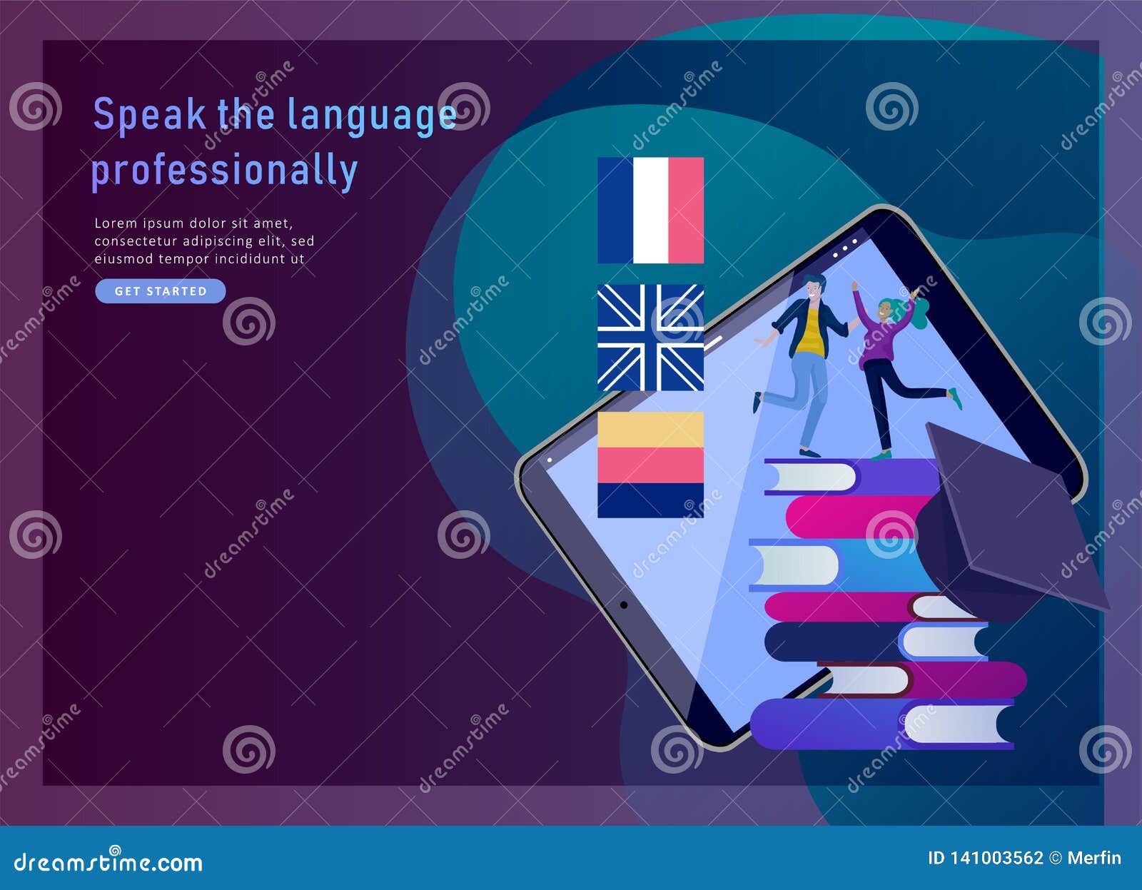 Landing Page Templates for Online Language Courses, Distance Education ...