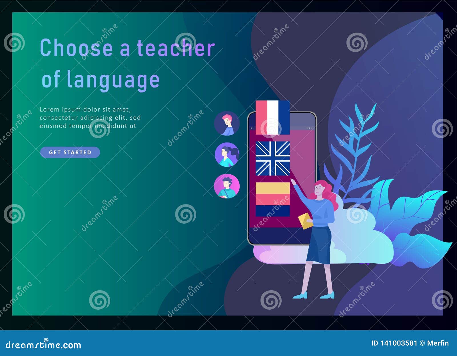 Landing Page Templates for Online Language Courses, Distance Education ...