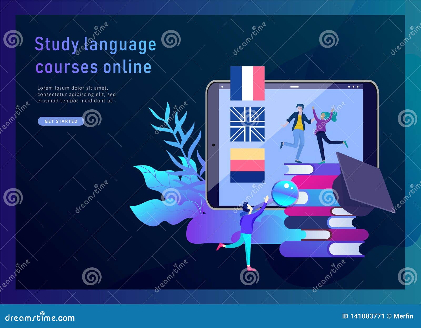 Landing Page Templates for Online Language Courses, Distance Education ...