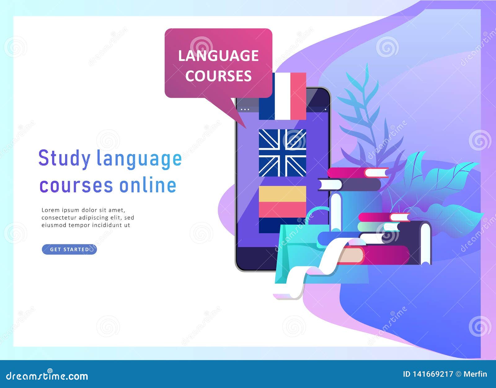 Landing Page Templates for Online Language Courses, Distance Education ...