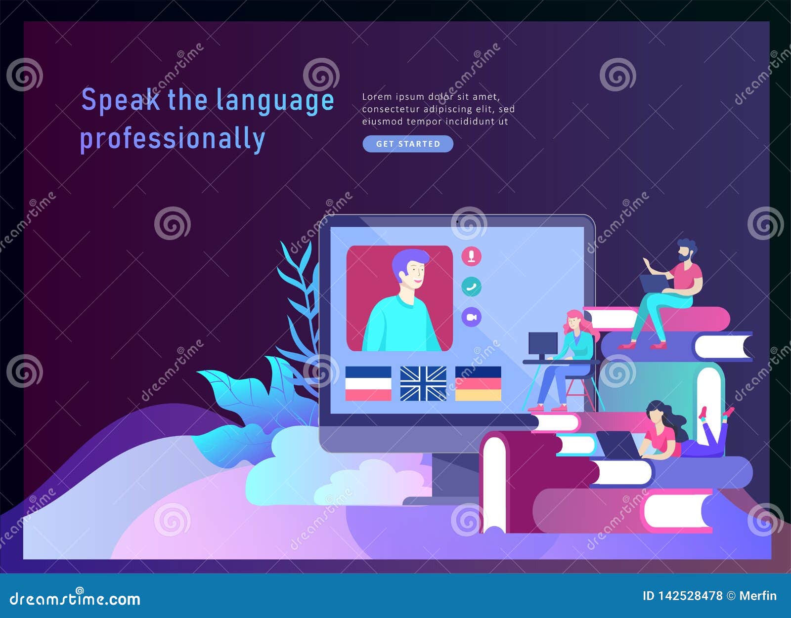 Landing Page Templates for Online Language Courses, Distance Education ...