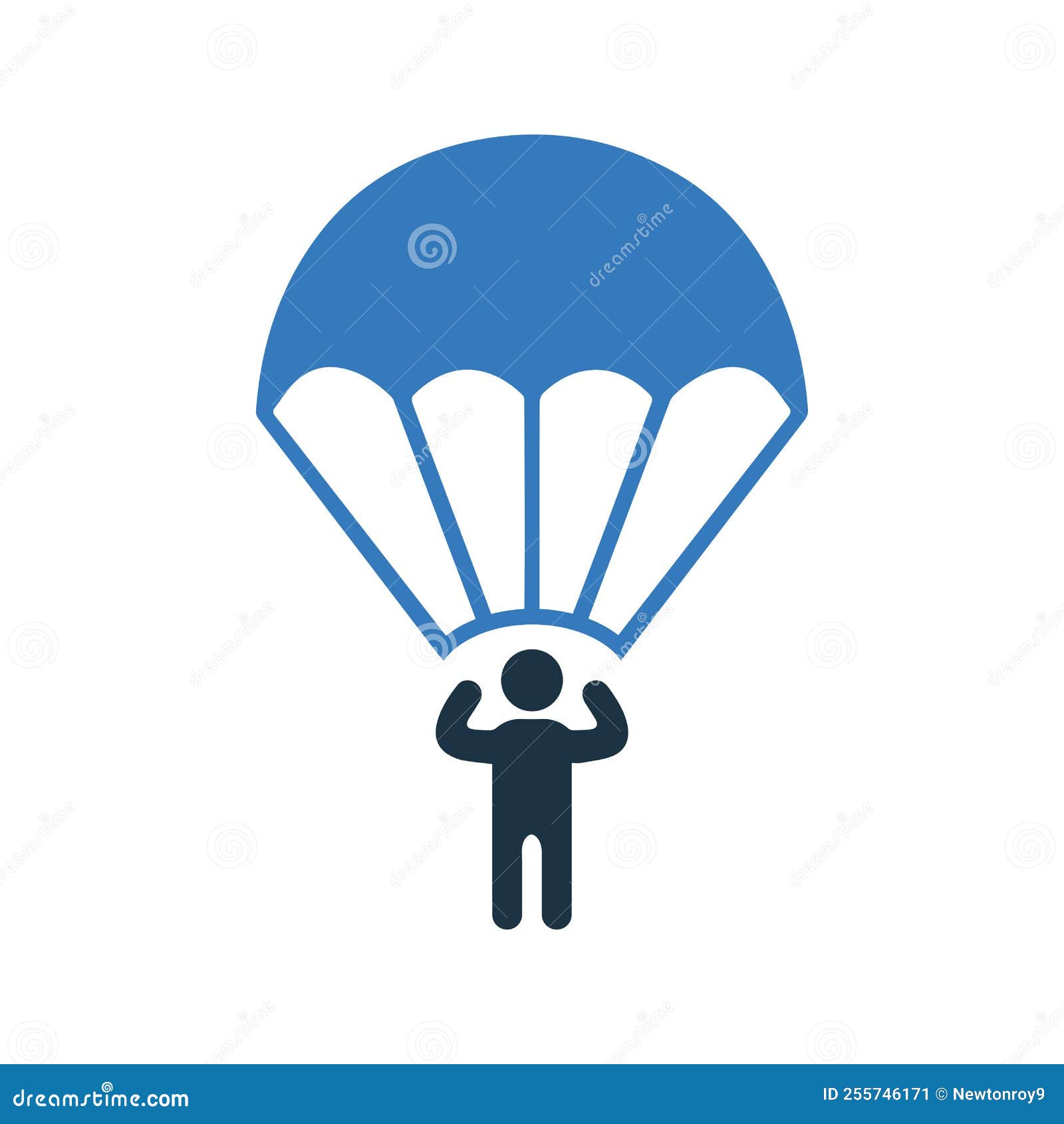 Landing, Parachute, Skydiving Icon. Simple Vector Illustration Stock ...