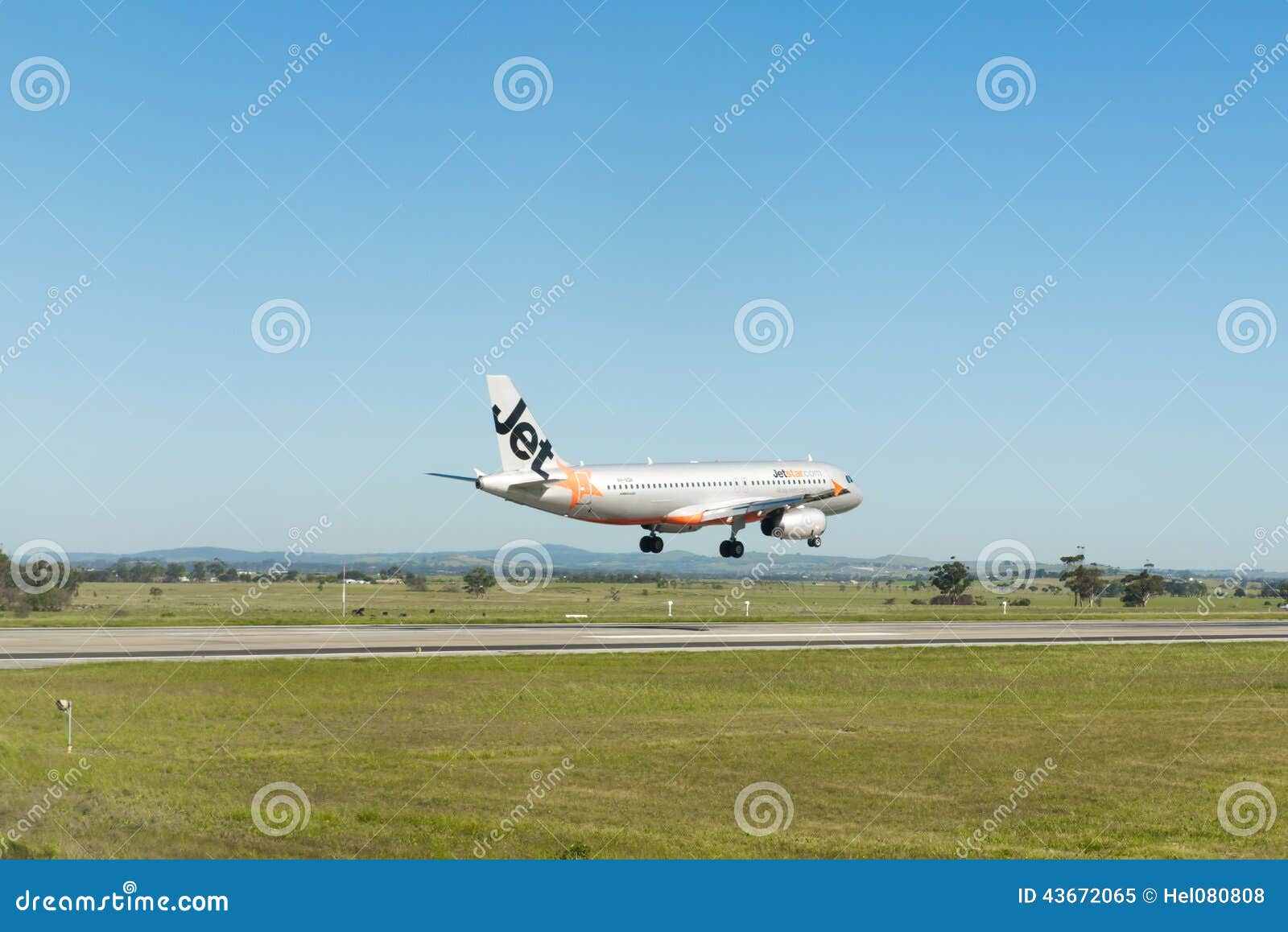 Landing Plane, Jet Airplane Near Ground Editorial Image - Image of ...