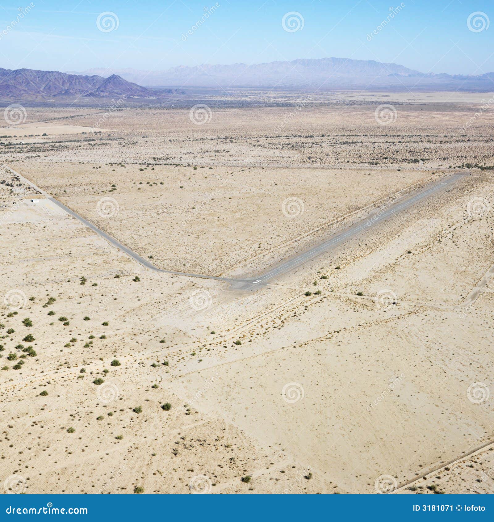 Landing strip in desert. stock image. Image of remote - 3181071