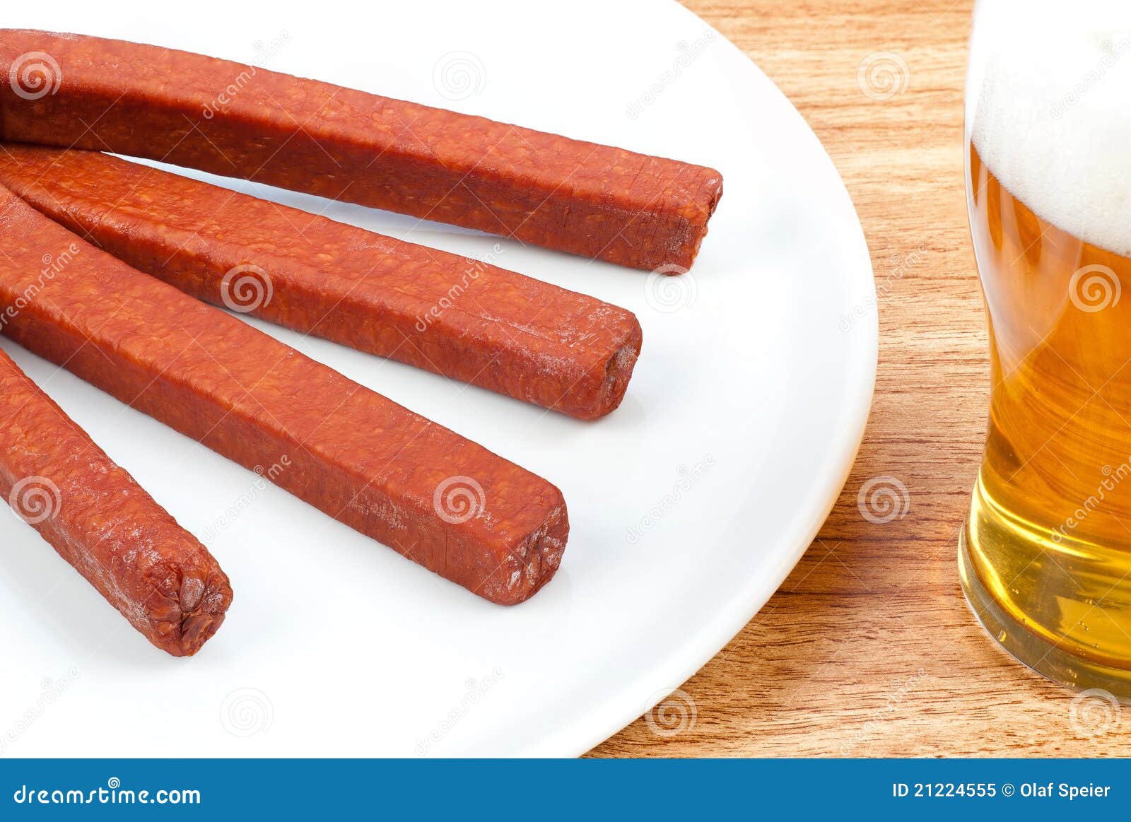 Landjaeger sausage stock image. Image of finger, snack - 21224555